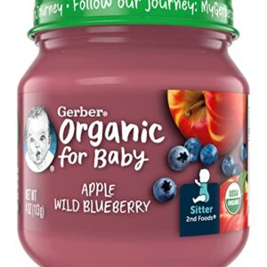 Gerber Organic for Baby 2nd Foods (Apple Wild Blueberry)