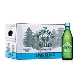 Mountain Valley Sparkling Water, 333 mL Glass Bottles (Pack of 24)