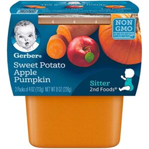 gerber 2nd foods sweet potato apple pumpkin baby food (pack of 8)