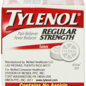 Tylenol Regular Strength Tablets, 100 Count (Pack of 2)