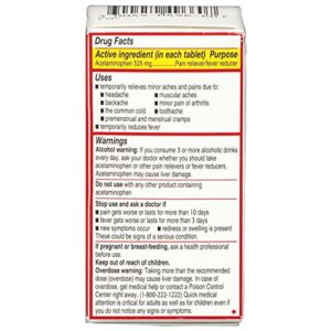 Tylenol Regular Strength Tablets, 100 Count (Pack of 2)