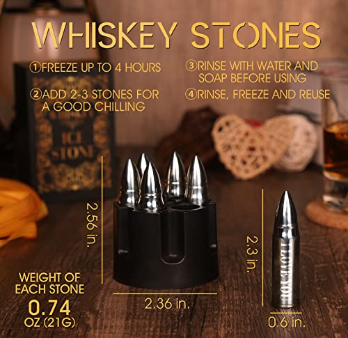 Gifts for Him Husband Boyfriend, I Love You Whiskey Stones, Anniversary Valentines Day Birthday Gifts for Boyfriend Husband, Burbon Gifts for Men, Whiskey Gifts for Him