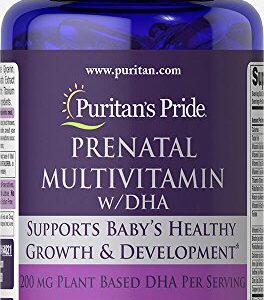 Prenatal Multivitamin with DHA, Supports Baby's Growth and Development**, 60 Softgels, by Puritan's Pride®