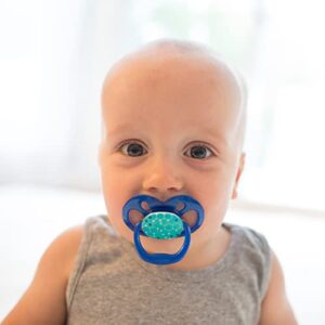 Dr. Brown's Advantage Symmetrical Pacifier with Air Flow, Blue Glow-in-the-Dark, 3-Pack, 6-18m