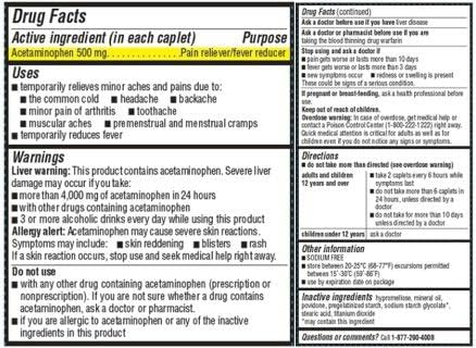 Timely - Extra Strength Pain Relief - Acetaminophen Tablet 500 MG - 500 Count - Compared to the active ingredient in Extra Strength Tylenol - Menstrual Cramps - Common Cold - Minor Pain of Arthritis