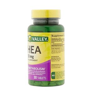 Spring Valley DHEA 50mg Dietary Supplement 50 Tablets Sugar Metabolism Vitality