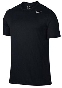 nike men’s dri-fit athletic short sleeve shirt (x-large, black)