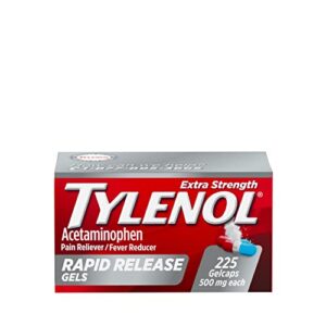 tylenol extra strength acetaminophen rapid release gels for pain & fever relief, 225 ct