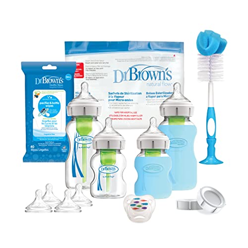 Dr. Brown's Options + Wide-Neck Glass Baby Bottle Starter Set