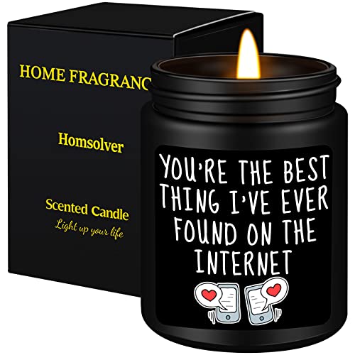 Homsolver Anniversary Romantic Gifts for Him,I Love You Gifts Ideas for Him Husband Boyfriend Fiance Couple,Funny Birthday Engagement Gifts for Men,Naughty Candles Gifts for Men