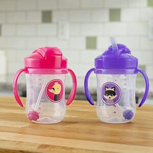 Dr. Brown's Baby's First Straw Cup Sippy Cup with Straw - Pink/Purple - 9oz - 2pk - 6m+