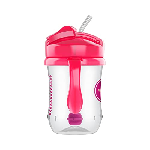 Dr. Brown's Baby's First Straw Cup Sippy Cup with Straw - Pink/Purple - 9oz - 2pk - 6m+