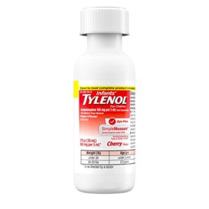 Infants' Tylenol Acetaminophen Medicine, Pain & Fever Relief, Dye-Free Cherry, 1 fl. oz