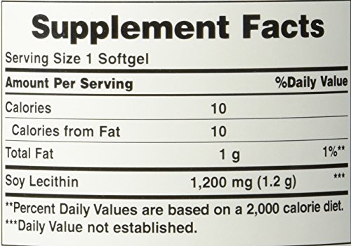 Puritan's Pride Soy Lecithin 1200 Mg, 250Count