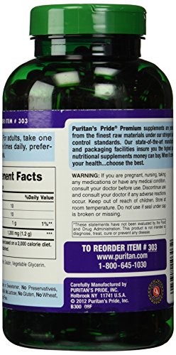 Puritan's Pride Soy Lecithin 1200 Mg, 250Count