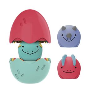 dr. brown’s cleanup float & hatch dino eggs nesting bath toy, 6m+, bpa free, certified plastic neutral