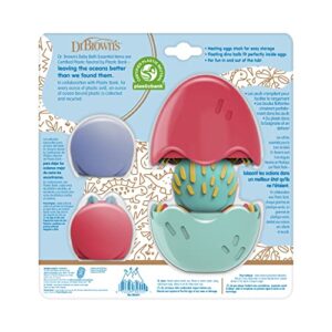 Dr. Brown's CleanUp Float & Hatch Dino Eggs Nesting Bath Toy, 6m+, BPA Free, Certified Plastic Neutral