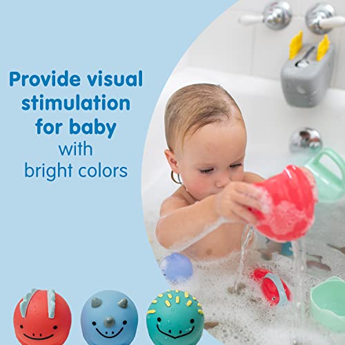 Dr. Brown's CleanUp Float & Hatch Dino Eggs Nesting Bath Toy, 6m+, BPA Free, Certified Plastic Neutral