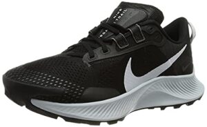 nike women’s pegasus trail 3 running shoes, black/pure platinum, 8.5 m us