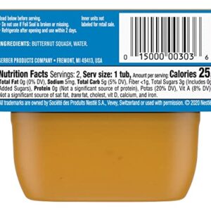 Gerber Natural for Baby 1st Foods Baby Food Tubs, Butternut Squash, Non-GMO Pureed Baby Food, Made with Natural Vegetables, 2 - 2 OZ Tubs/Pack (Pack of 4)