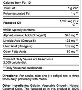 Puritan's Pride Natural Flax Oil 1200 mg