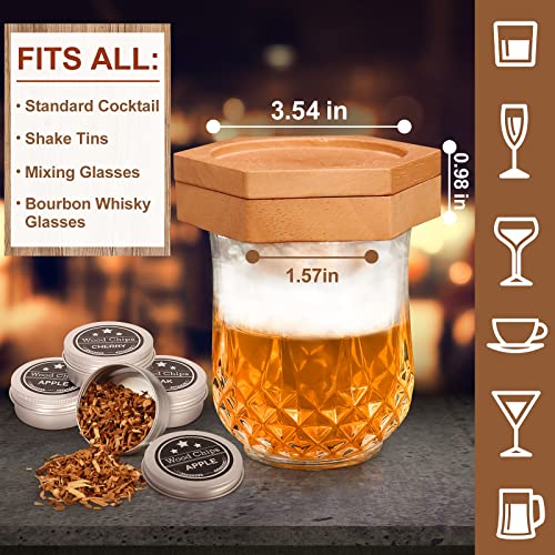 Cocktail Smoker Kit with Torch - Bourbon Whiskey Gifts for Men, Drink Smoker Infusion Kit for Smoked Old Fashioned Cocktails, Smoke Kit, Birthday Anniversary Unique Gifts for Him Dad Boyfriend Husband