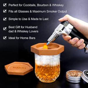 Cocktail Smoker Kit with Torch - Bourbon Whiskey Gifts for Men, Drink Smoker Infusion Kit for Smoked Old Fashioned Cocktails, Smoke Kit, Birthday Anniversary Unique Gifts for Him Dad Boyfriend Husband