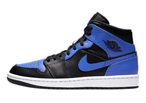 nike men’s air 1 mid shoes, black/hyper royal-white, 9