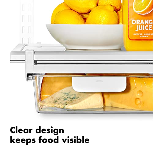 OXO Good Grips Fridge Undershelf Drawer 14 in - for Deli Meat, Cheese, Produce and More