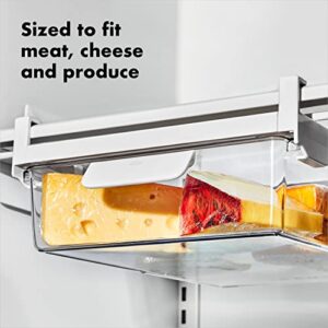 OXO Good Grips Fridge Undershelf Drawer 14 in - for Deli Meat, Cheese, Produce and More