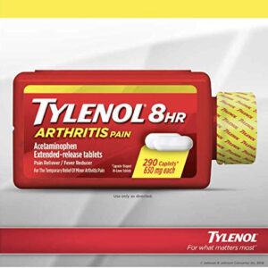 Tylenol Arthritis Pain - Acetaminophen Extended Release Pain Reliver - 290 Caplets 650 mg Each