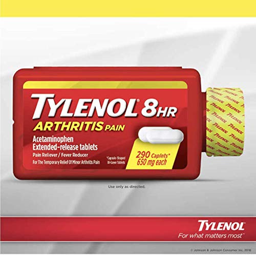 Tylenol Arthritis Pain - Acetaminophen Extended Release Pain Reliver - 290 Caplets 650 mg Each