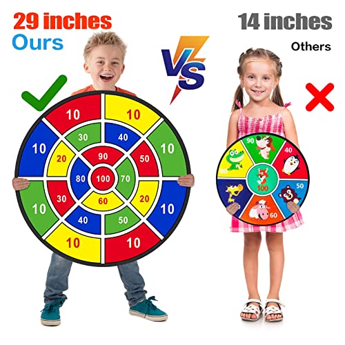 29" Large Dart Board for Kids, BooTaa Kids Dart Board with 12 Sticky Balls, Boys Toys, Indoor/Sport Outdoor Fun Party Play Game Toys, Birthday Gifts for 3 4 5 6 7 8 9 10 11 12 Year Old Boys Girls