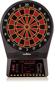 arachnid cricket pro 800 electronic dartboard with nylontough segments for improved durability and playability and micro-thin segment dividers for reducedbounce-outs , black