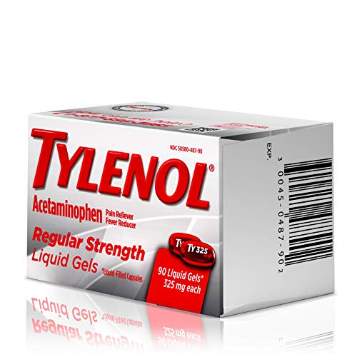 Tylenol Regular Strength Liquid Gels with 325 mg Acetaminophen, Pain Reliever & Fever Reducer, 90 ct