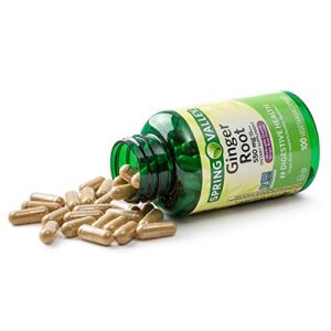 Spring Valley Ginger Root, 550 mg, Made with Organic Ginger Root Powder - 100 Vegetarian Capsules