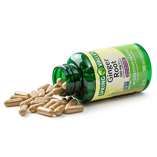 Spring Valley Ginger Root, 550 mg, Made with Organic Ginger Root Powder - 100 Vegetarian Capsules