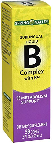 Vitamin B Complex Sublingual Liquid Drops for Adults with Vitamin B6, Vitamin B12, Niacin, Riboflavin, Pantothenic Acid - Energy Bundle w/ 'No Fluff' Guide©