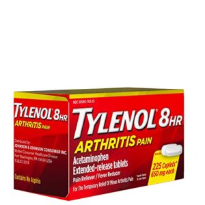 Tylenol 8 HR Arthritis Pain Extended Release 650 mg Caplets 225 ea (3 Pack)