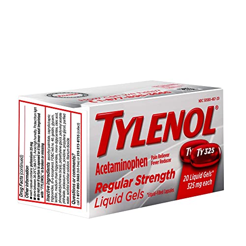 Tylenol Gel Capsules 325MG 20 Count (2 Pack)