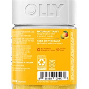 OLLY Probiotic Gummy, Immune and Digestive Support, 1 Billion CFUs, Chewable Probiotic Supplement, Mango, 25 Day Supply - 50 Count