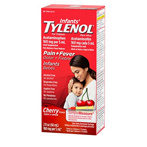 Tylenol Infants Acetaminophen Liquid Medicine, Cherry, 2 fl. oz