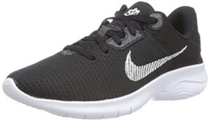 nike women’s flex experience run 11 nn running shoe, black/white-dk smoke grey, 10 m us