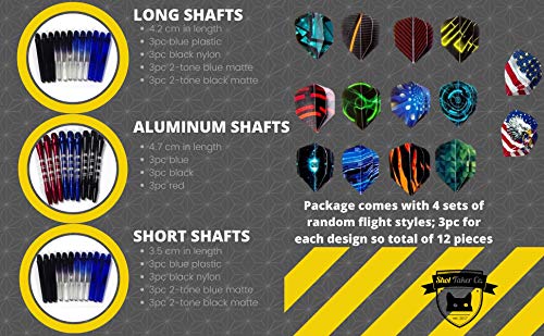 SHOT TAKER CO. EST. 2017 Deluxe Darts Tune up Kit Box | Flights, Sharpener, Shafts, O-Rings, Flight Savers, Accessories (10416-Essential)