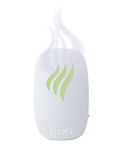 vicks advanced soothing vapors waterless vaporizer with night light and vapopads to help relieve discomfort from colds and flu , 1 count (pack of 1)