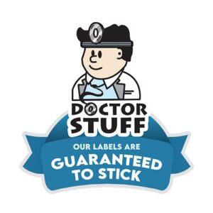 Doctor Stuff - Solid Color File Folder Labels, Tab Series, Vinyl Solid Brown Stickers, 1/2" x 1", Roll of 1000 Labels