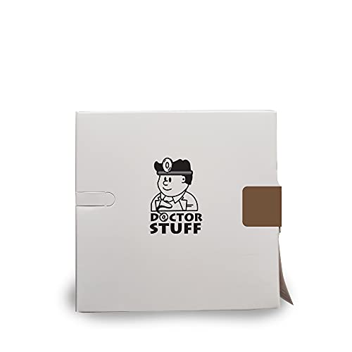 Doctor Stuff - Solid Color File Folder Labels, Tab Series, Vinyl Solid Brown Stickers, 1/2" x 1", Roll of 1000 Labels