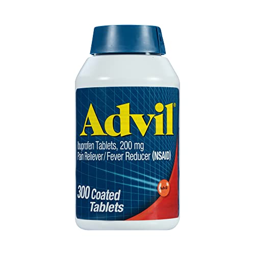 Advil Pain Reliever and Fever Reducer, Pain Relief Medicine with Ibuprofen 200mg for Headache, Backache, Menstrual Pain and Joint Pain Relief - 300 Coated Tablets