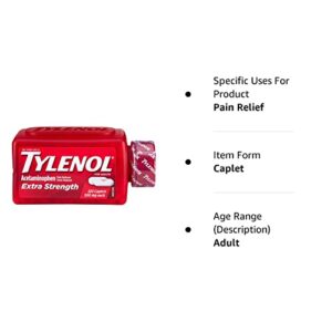 325 - 500 mg caplets - Tylenol Extra Strength Caplets - 325 ct.