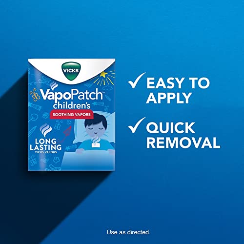 Vicks Children's VapoPatch, Wearable Mess-Free Aroma Patch, Soothing & Comforting Non-Medicated Vicks Vapors, For Children Ages 6+, 5ct (Pack of 2)